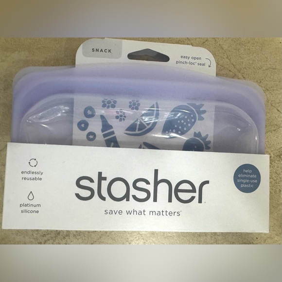 Stasher | Kitchen | Stasher Silicone Reusable Standup Mid Size 3 Sandwich Snack And 2 Pocket ...